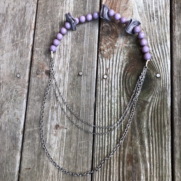 Vintage | Jewelry | Vintage Disco Bead And Felt Chain Necklace | Poshmark